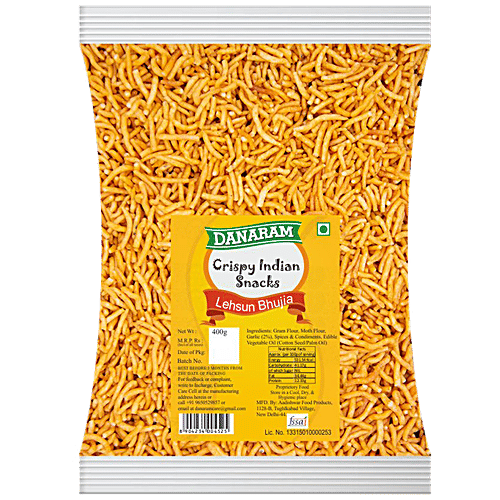 Buy Danaram Crispy Indian Snacks - Lehsun Bhujia Online at Best Price ...