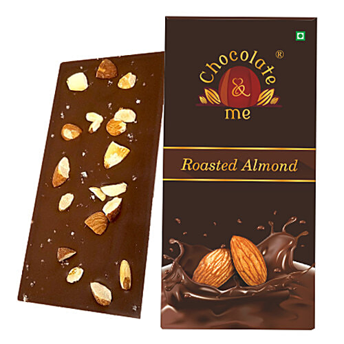 Buy Chocolate and Me Roasted Almond Chocolate Bar - Crunchy, Rich ...