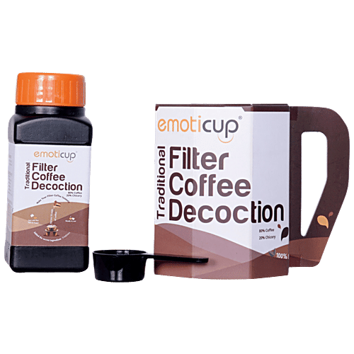 Buy Emoticup Traditional Filter Coffee Decoction - 80% Coffee, 20% ...