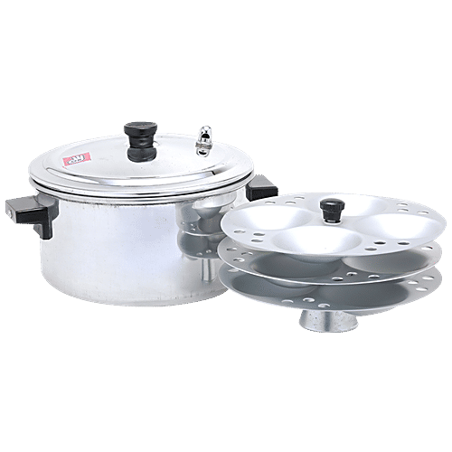 Buy NANDI Aluminium Idli Cooker - With 3 Plates, Strong & Sturdy, Easy ...