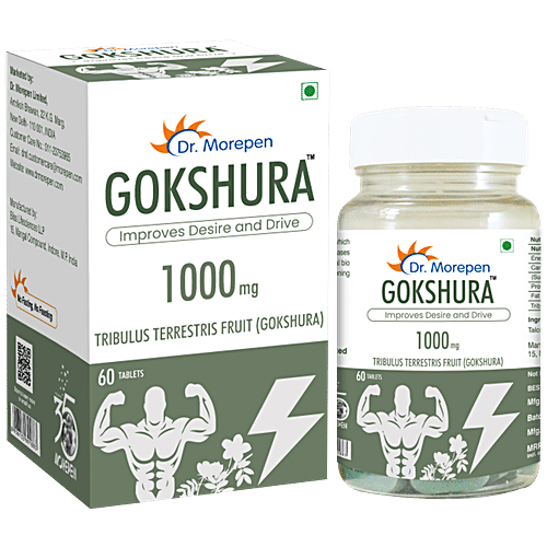 Buy Dr. Morepen Gokshura Tablets - For Men, For Vigour, Vitality ...