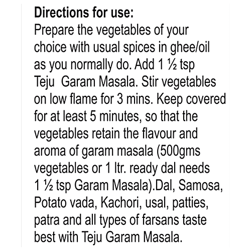 Buy Teju Super Garam Masala Powder Online at Best Price of Rs 60 ...