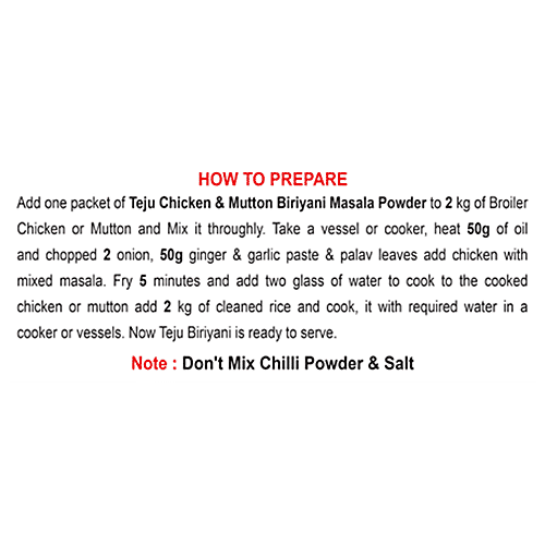 Buy Teju Biryani Masala Powder - Chicken & Mutton Online at Best Price ...