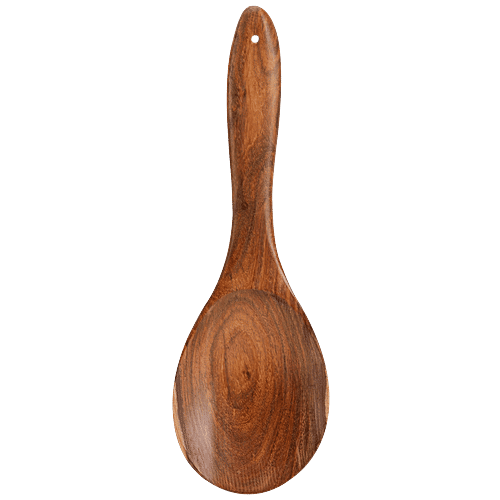 Buy Bamboooz Wooden Rice & Vegetable Spoon - With Round & Sturdy Handle ...