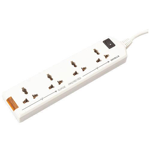 Buy Havells Four-Way Extension Board & Wire - 10V, Heavy Duty, White ...