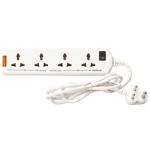 Buy Havells Four-Way Extension Board & Wire - 10V, Heavy Duty, White ...