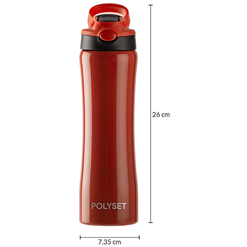 Buy Polyset Newton Single Walled Stainless Steel Bottle - Red Online at ...