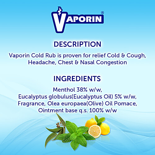 Buy Vaporin Cold Rub Online at Best Price of Rs 40 - bigbasket
