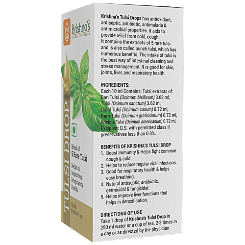Buy Krishnas Tulsi Drop - Treats Cough & Cold Online at Best Price of ...