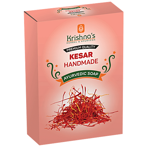 Buy Krishnas Kesar Handmade Soap - Ayurvedic Online at Best Price of Rs ...