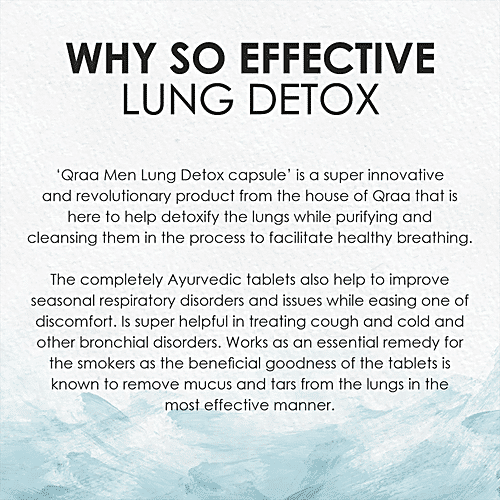 Buy Qraa Men Lung Detox Vegetarian Capsules - For Men, Cleanses ...