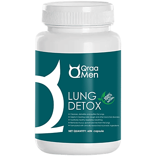 Buy Qraa Men Lung Detox Vegetarian Capsules - For Men, Cleanses ...