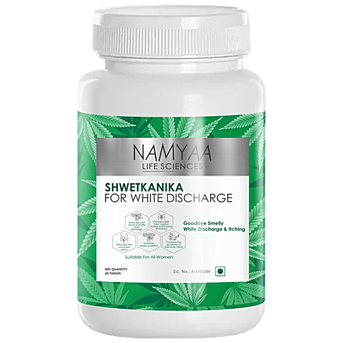 Buy Namyaa ShwetKanika For White Discharge Tablets - No Itching Online ...