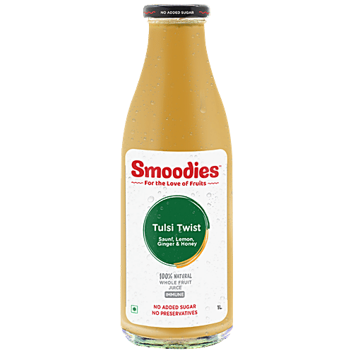Buy Smoodies Tulsi Twist Lemonade Juice - With Saunf, Lemon, Ginger ...