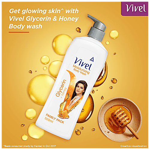 Buy Vivel Moisturising Body Wash - With Glycerin & Honey, For Soft ...