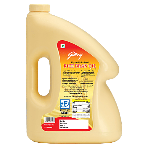 Buy Godrej Rice Bran Oil - Refined, Fortified With Vitamins A, D & E Online at Best Price of Rs ...