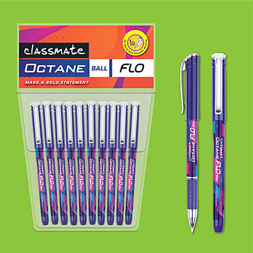 Buy Classmate Octane Flo Ball Pen - Blue Online at Best Price of Rs 100 ...