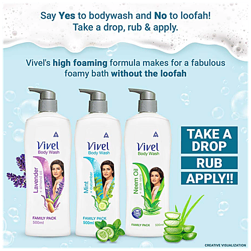 Buy Vivel Body Wash - Neem Oil & Aloe Vera, Protecting, Moisturising ...