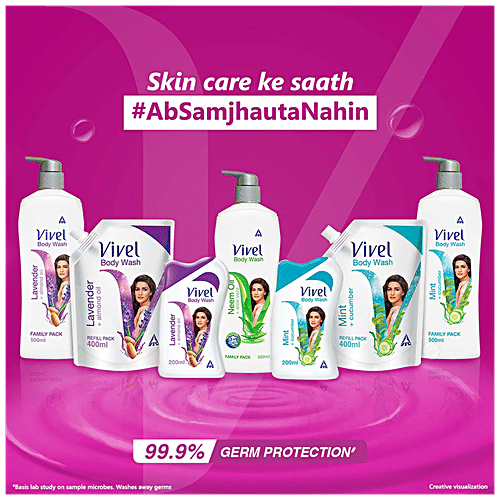 Buy Vivel Body Wash - Neem Oil & Aloe Vera, Protecting, Moisturising ...