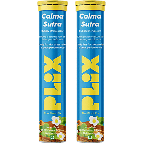 Buy PLIX Life Ashwa Calm Effervescent Tablet - For Relaxation & Stress ...