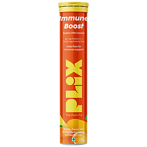 Buy PLIX Life Vitamin C Effervescent Tablet - Boosts Immunity, Orange ...