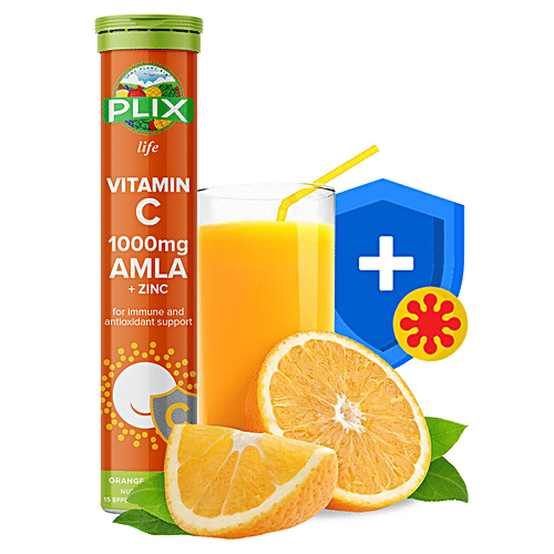 Buy PLIX Life - Vitamin C 1000mg Amla + Zinc Effervescent Tablets ...