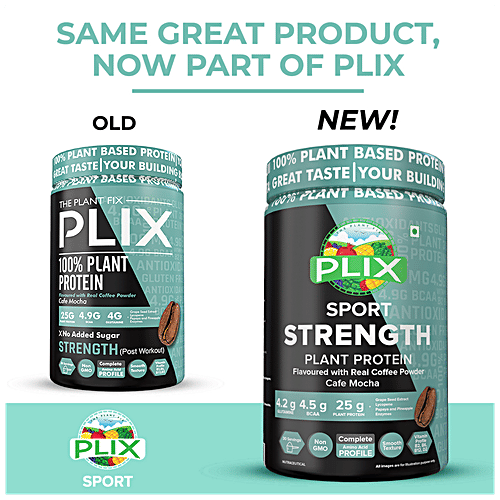 Buy PLIX Sport Strength Plant Protein Powder - Boosts Immunity Levels ...