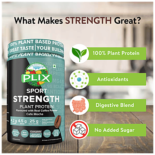 Buy PLIX Sport Strength Plant Protein Powder - Boosts Immunity Levels ...
