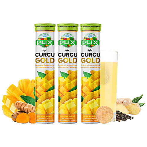 Buy PLIX Life Curcu Gold Effervescent Tablet - Powerful Antioxidant ...