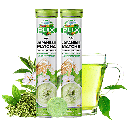 Buy PLIX Life Japanese Matcha Effervescent Tablet - For UV Damaged Skin ...