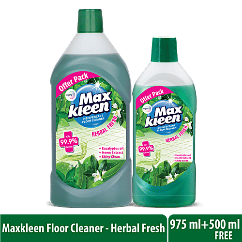 Buy Maxkleen Disinfectant Floor Cleaner - Herbal Fresh, Kills 99.9% ...