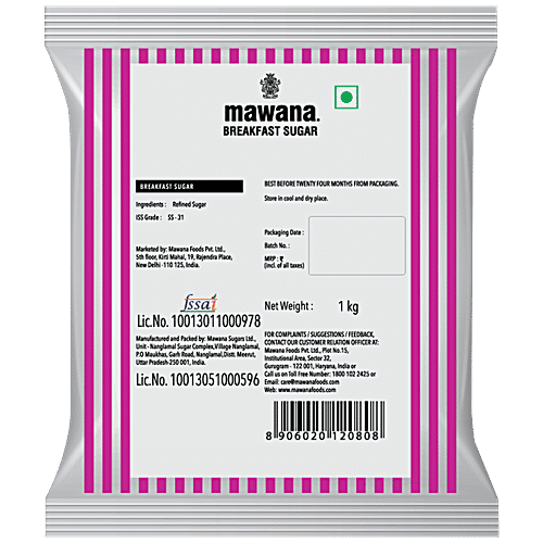 Buy Mawana Breakfast Sugar - Finely Ground, While, Soft Online at Best ...