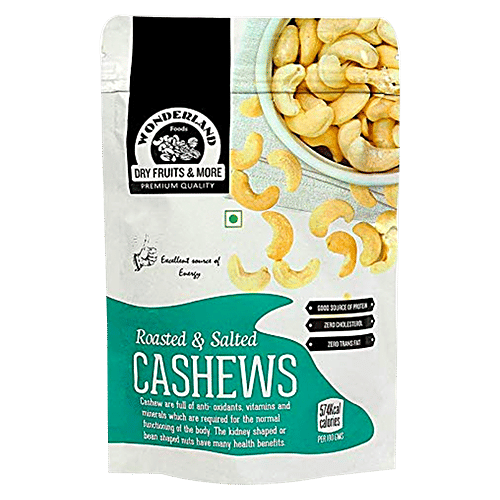 Buy Wonderland Foods Premium Cashews - Roasted & Salted, Healthy Snack Option Online at Best ...