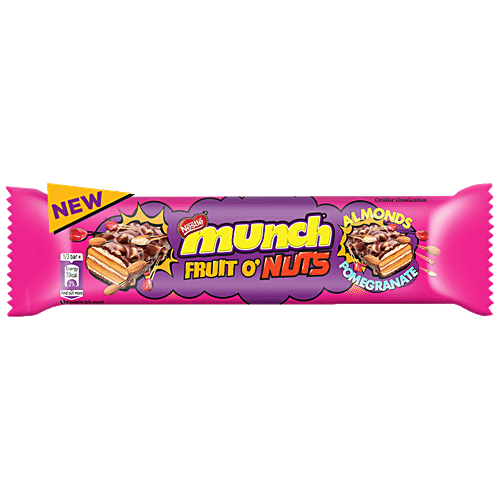 Buy Nestle Munch - Fruit O' Nuts Chocolate Coated Crunchy Wafer Bar ...