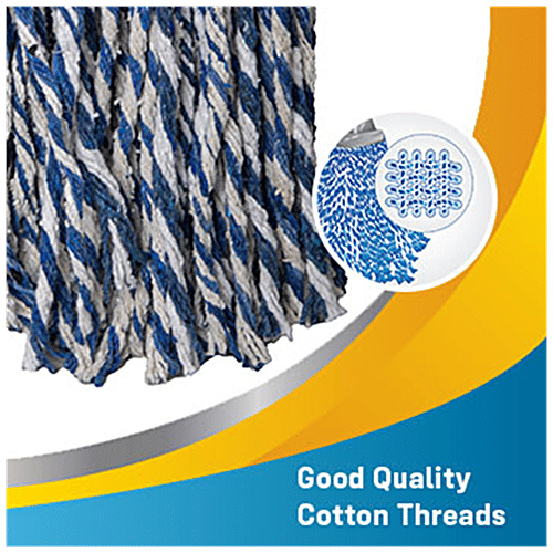 Buy Gebi Round Mop - Plastic, With Rod, Blue Online at Best Price of Rs ...