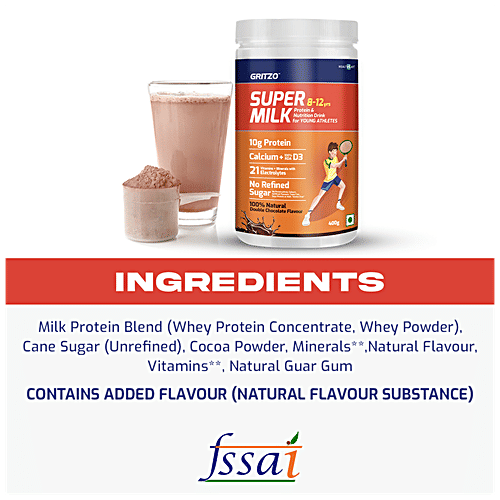 Buy Gritzo SuperMilk - Protein & Nutrition Drink, For 8-12 years ...