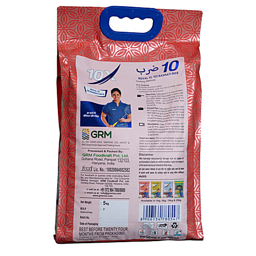 Buy 10X Basmati Rice - Royal XL 1121 Gluten-free Low In Fat Online at ...