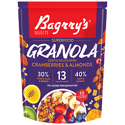 Buy Bagrrys Bagrry`S Superfood Granola - Exotic Fruits With Cranberri ...