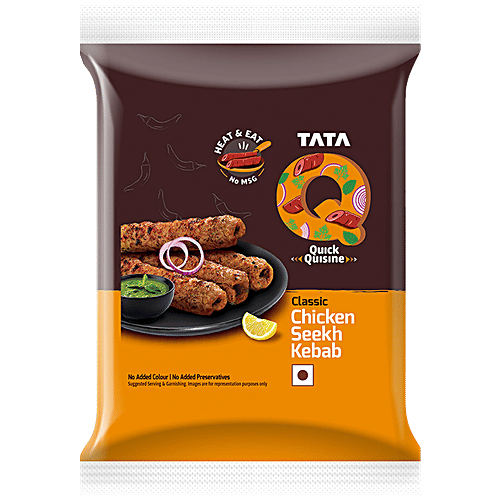 Buy TATA Q Ready To Eat Classic Chicken Seekh Chicken Kebab - High ...