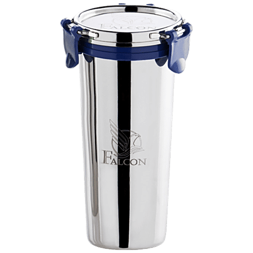 Buy PddFalcon Stainless Steel Eco Nxt Glass - 100% Leak Proof, Blue ...