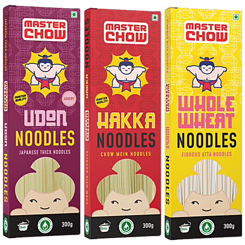Buy MasterChow Assorted Noodle Kit - Udon, Hakka & Whole Wheat Noodles ...