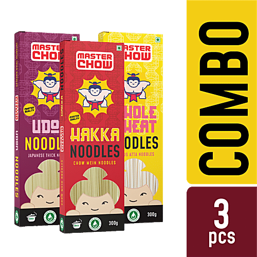 Buy MasterChow Assorted Noodle Kit - Udon, Hakka & Whole Wheat Noodles ...