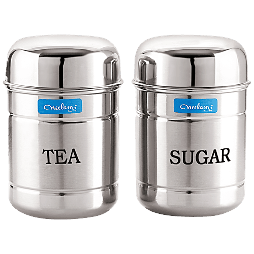 Buy Neelam Stainless Steel Tea & Sugar Container/Canister/Condiment ...