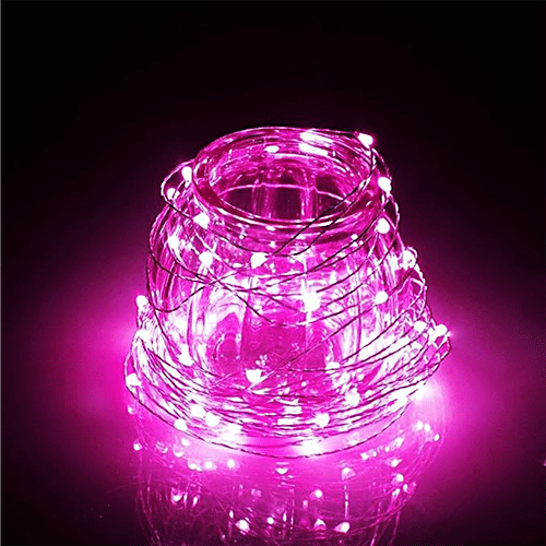 Buy Lexton Decorative Party String LED Light With Adapter - 10 M, Pink ...
