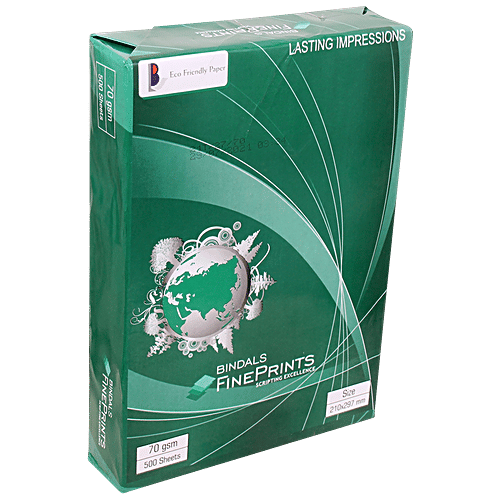 Buy Bindal Fine Prints Paper - 70 GSM, A4 Size, Eco Friendly Online at ...