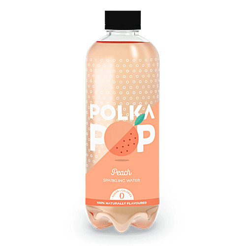 Buy Polka POP Peach Sparkling Water - Zero Sugar & No Calories,100% Naturally Flavoured Online ...