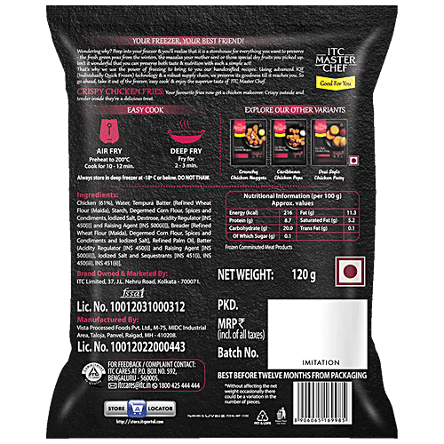 ITC Master Chef Crispy Chicken Fries - Easy Cook Snack, Rich In Protein ...