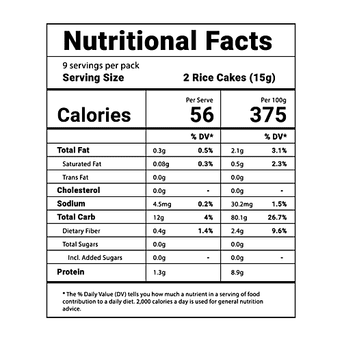 Buy GRAINIC Organic Brown Rice Cakes - Turmeric & Black Pepper, Lightly ...