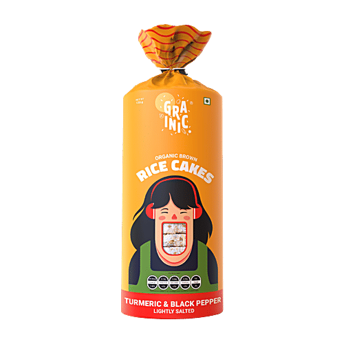 Buy GRAINIC Organic Brown Rice Cakes - Turmeric & Black Pepper, Lightly ...