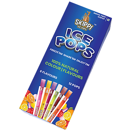 Buy Skippi Ice Pops 6 Flavours - Bubble Gum, Raspberry, Lemon, Mango ...